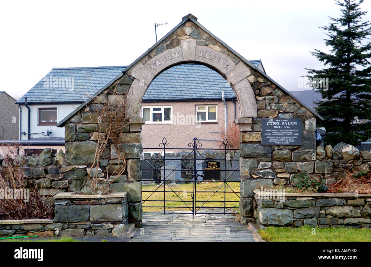 Site of Salem Chapel dated 1873 demolished 1994 at Trawsfynydd Gwynedd ...