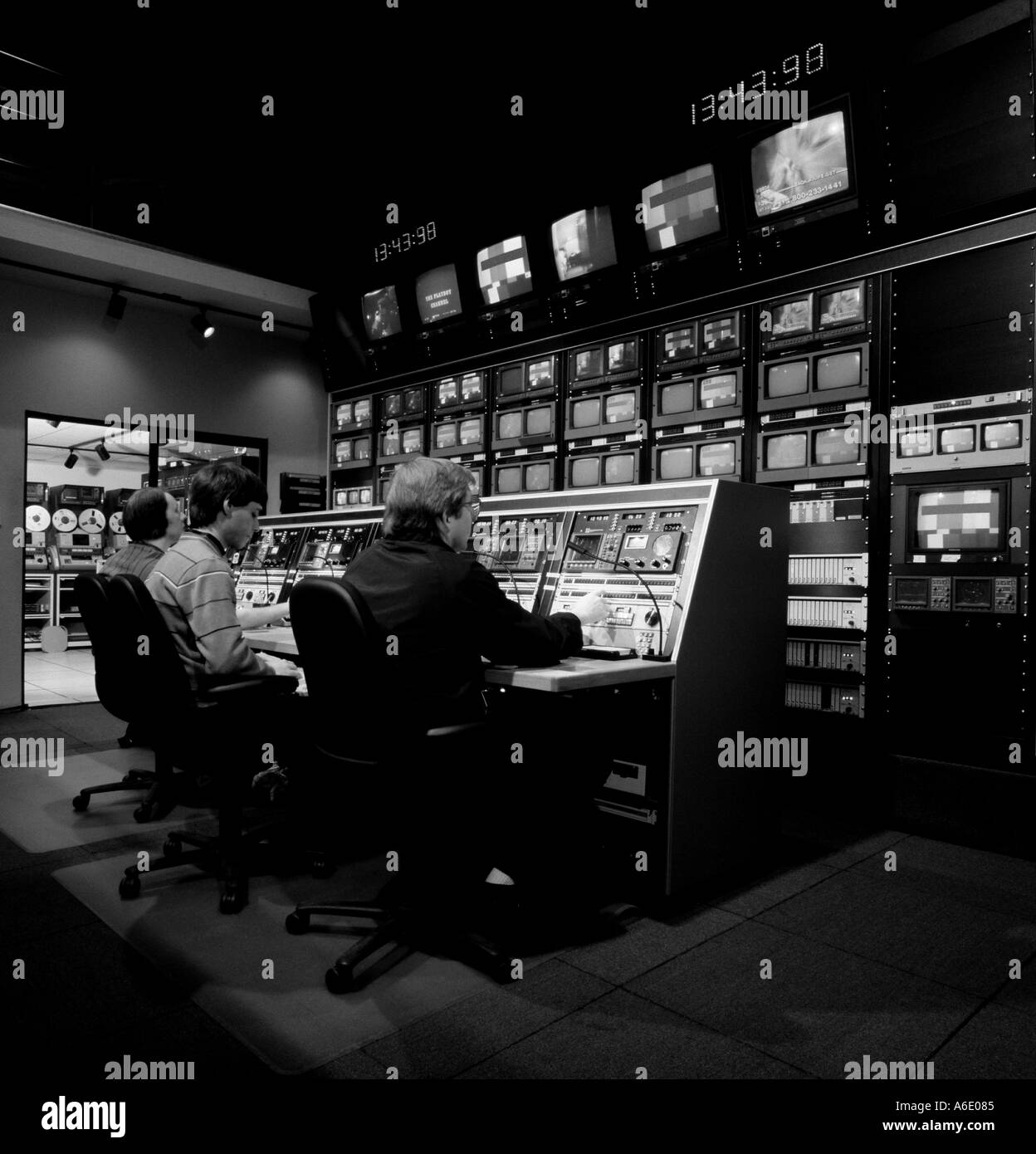 Telecommunications room Black and White Stock Photos & Images - Alamy