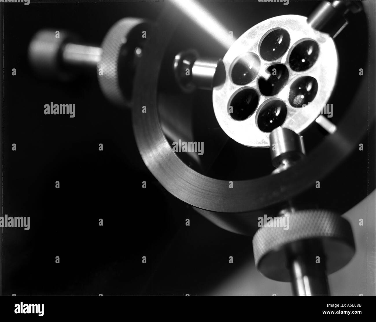 Laser passes through laboratory lens Stock Photo - Alamy