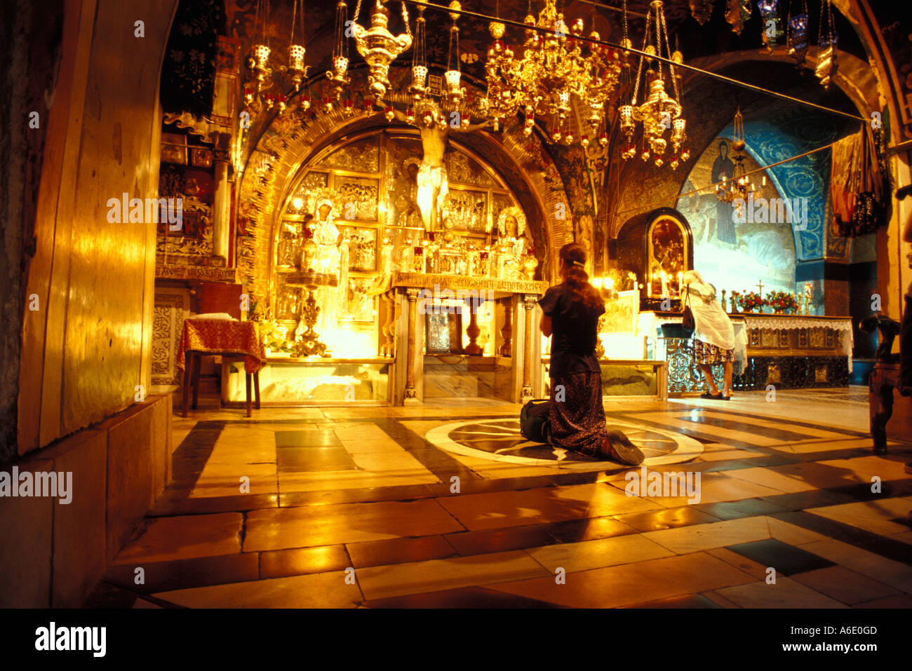 Israel, Jerusalem, Chapel of Calvary, Church of Holy Sepulchre Stock ...