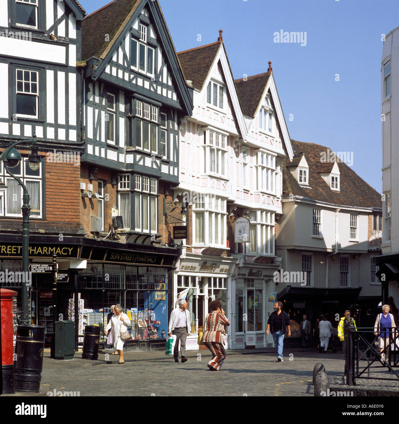 Canterbury county of Kent Great Britain Sun Street Stock Photo - Alamy