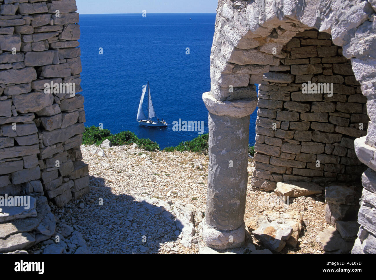 National Park Kornati Croatia Mana island former film scenery Stock ...