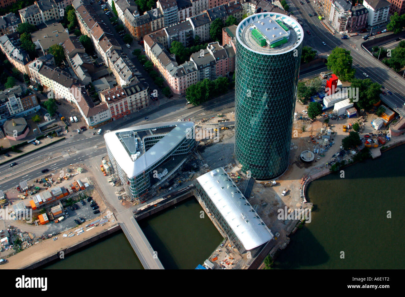 DEU, Germany Frankfurt, Westhafen Tower of the OFB daughter of the ...