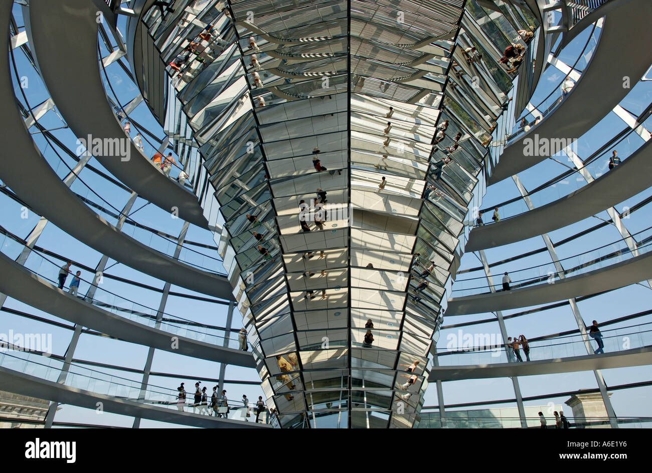 Dome of building Reichstag architect Norman Forster Berlin Germany ...