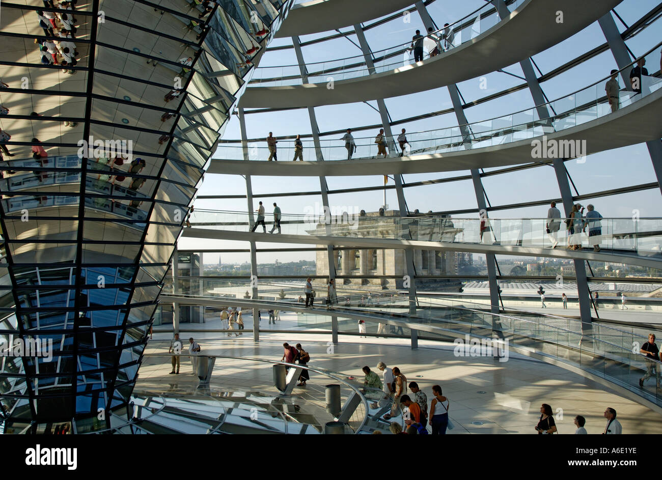 Dome of building Reichstag architect Norman Forster Berlin Germany ...