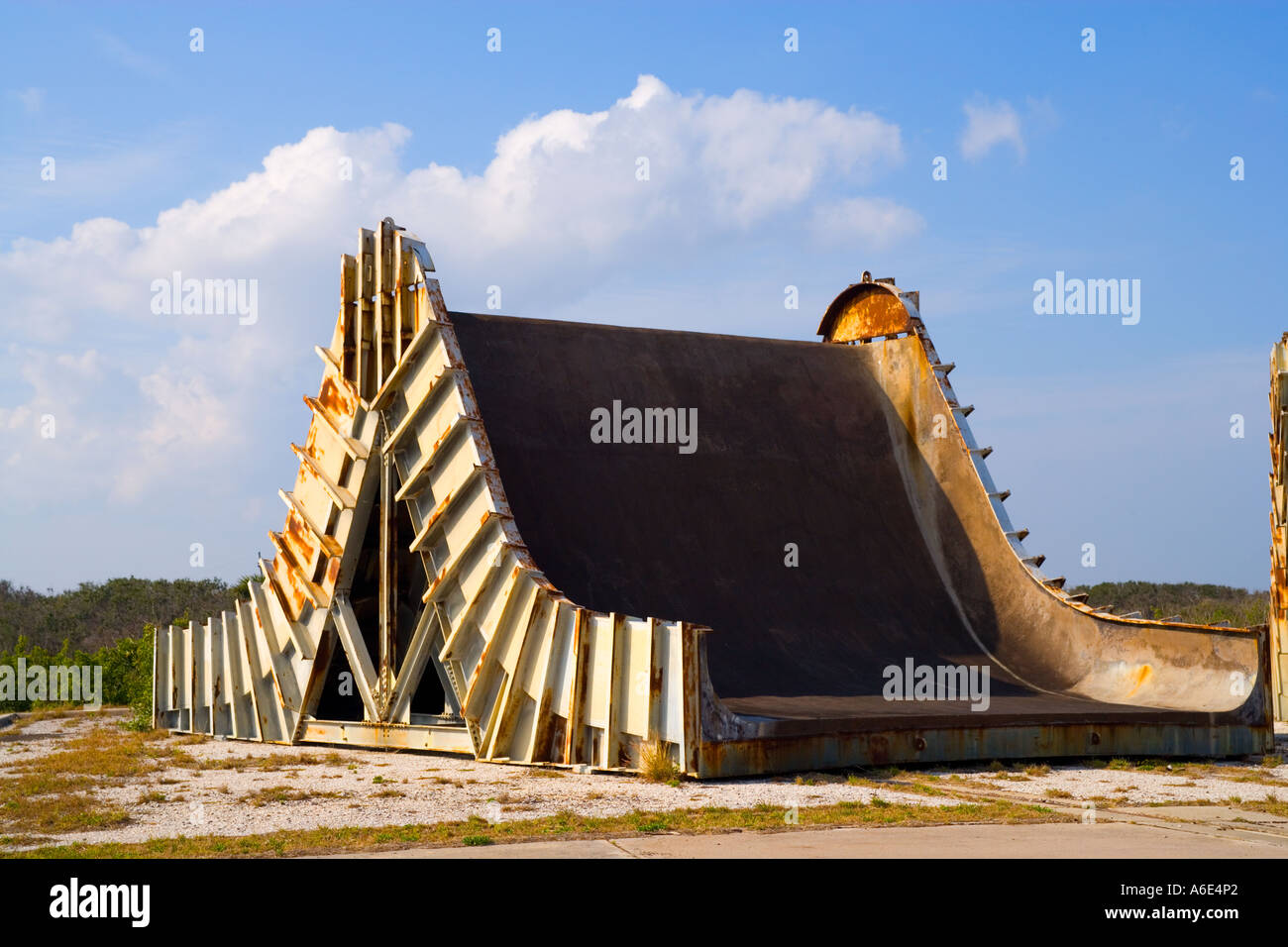 Rocket motor blast deflector at Launch Complex 34 NASA John F Kennedy ...