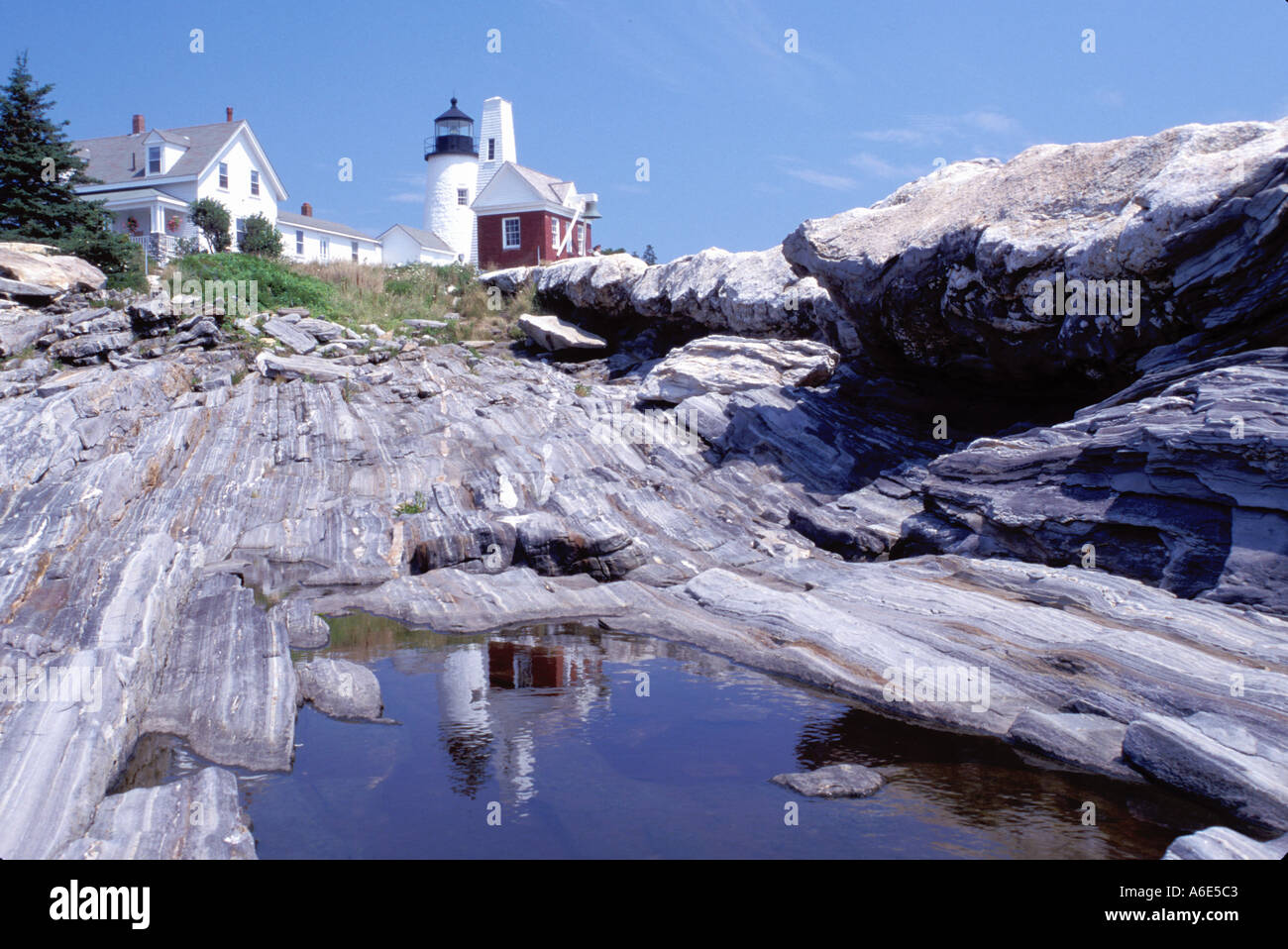 AJ6644, Maine, ME, Pemaquid Point, Bristol Stock Photo - Alamy