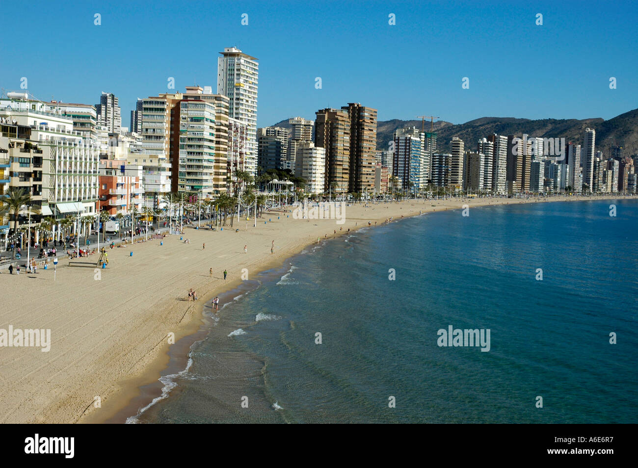 Playa de Levante, Benidorm, Costa Blanca, Spain Stock Photo - Alamy