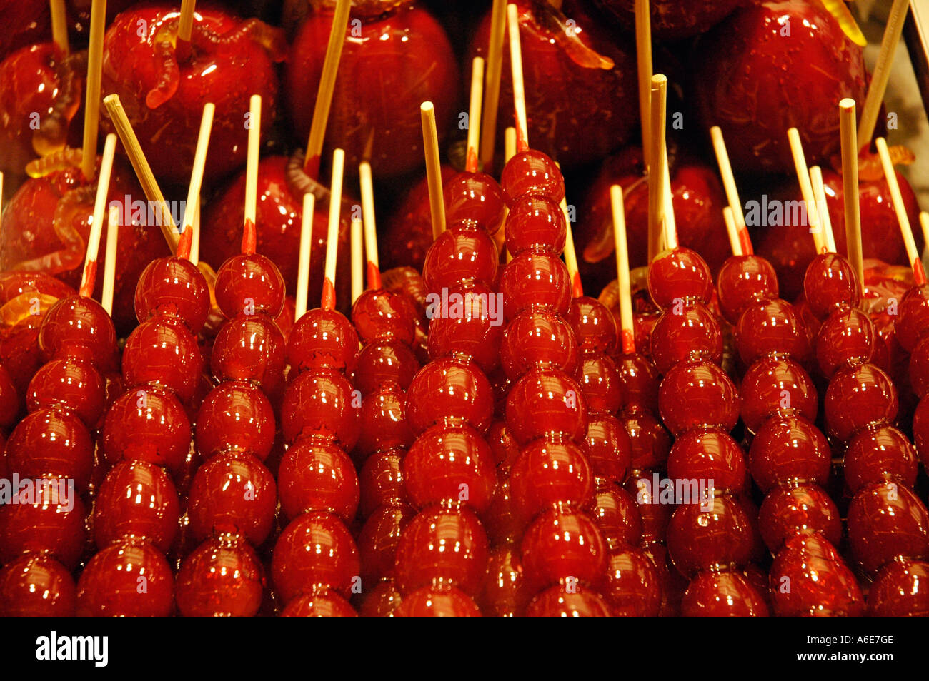 Candied fruit, red, sweets, Christmas fair, Christmas, Germany Stock ...