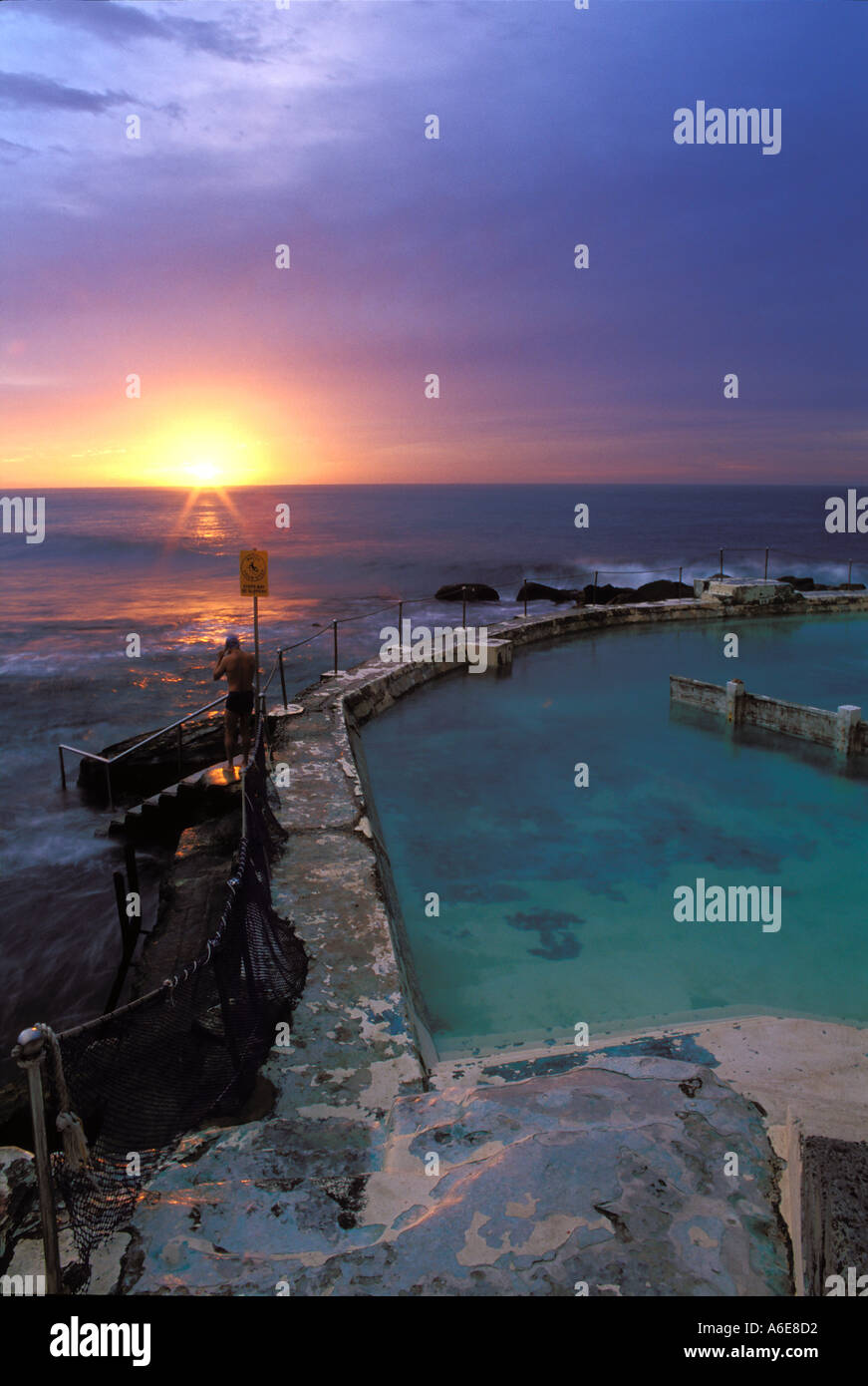 Bronte Pool Swimmer Sydney Coast Australia Stock Photo - Alamy