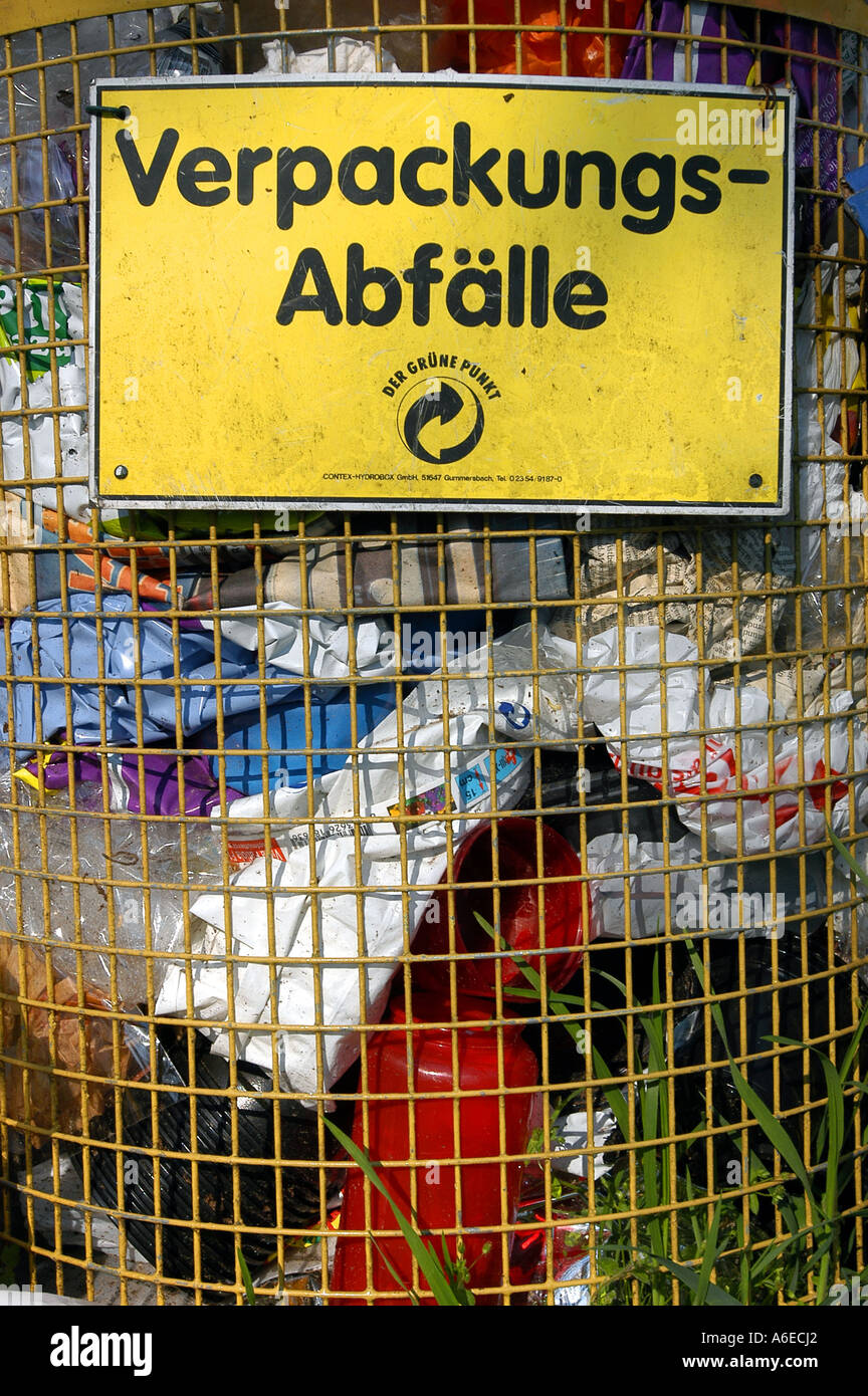 Emtpy wrappings in the garbage can Stock Photo - Alamy