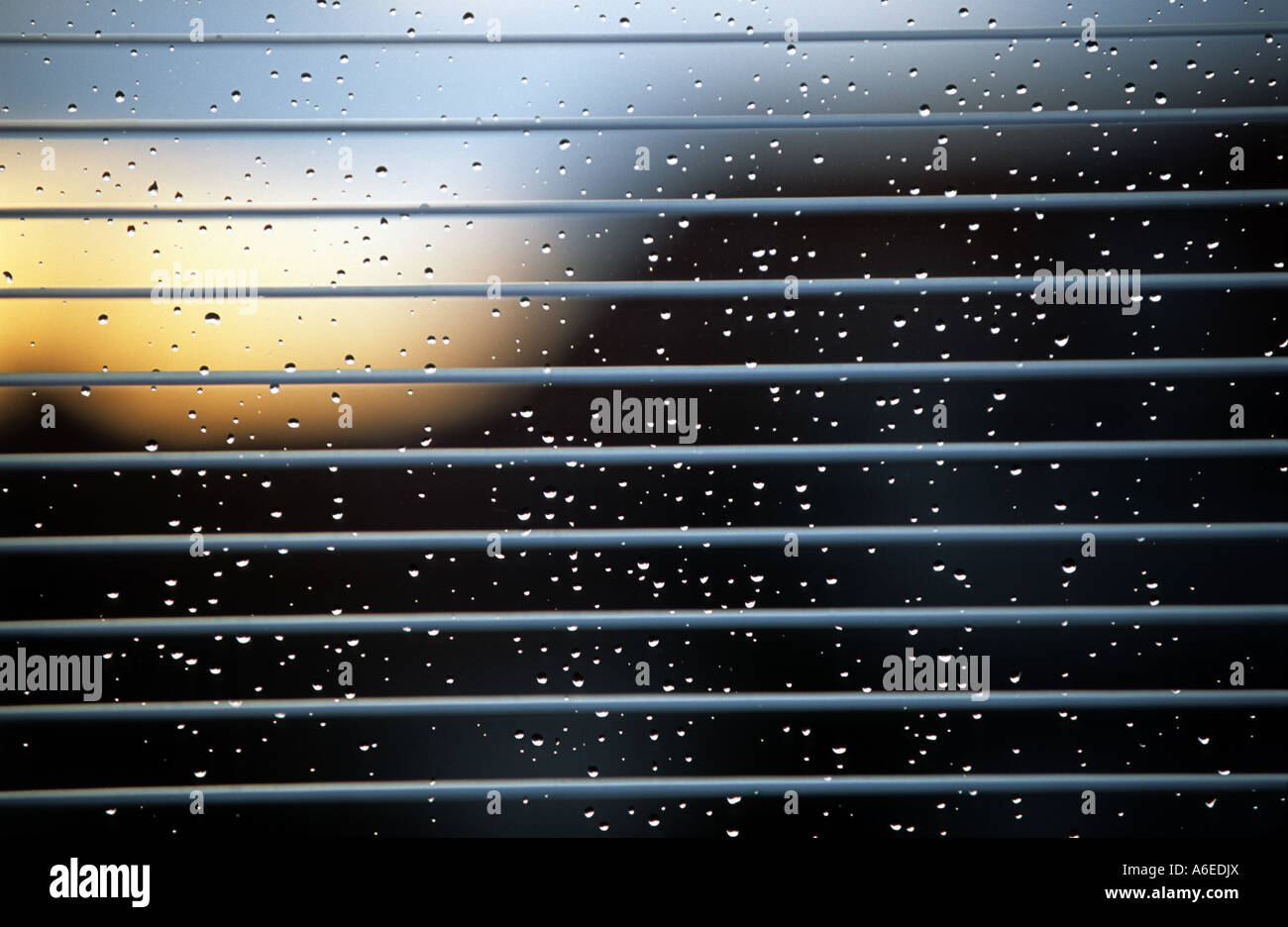 Venetian blinds fitted to a living room window Leichlingen, Germany ...