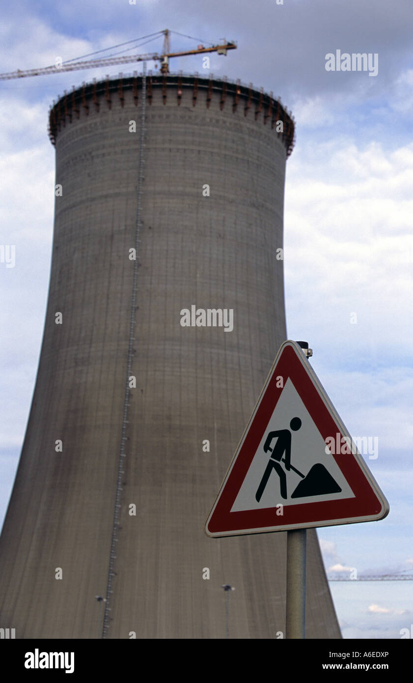 RWE is building a new coal fired power station BoA 2 and 3 at Neurath, North Rhine Westphalia ...