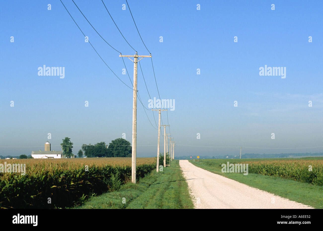 Road with telephone poles hi-res stock photography and images - Alamy