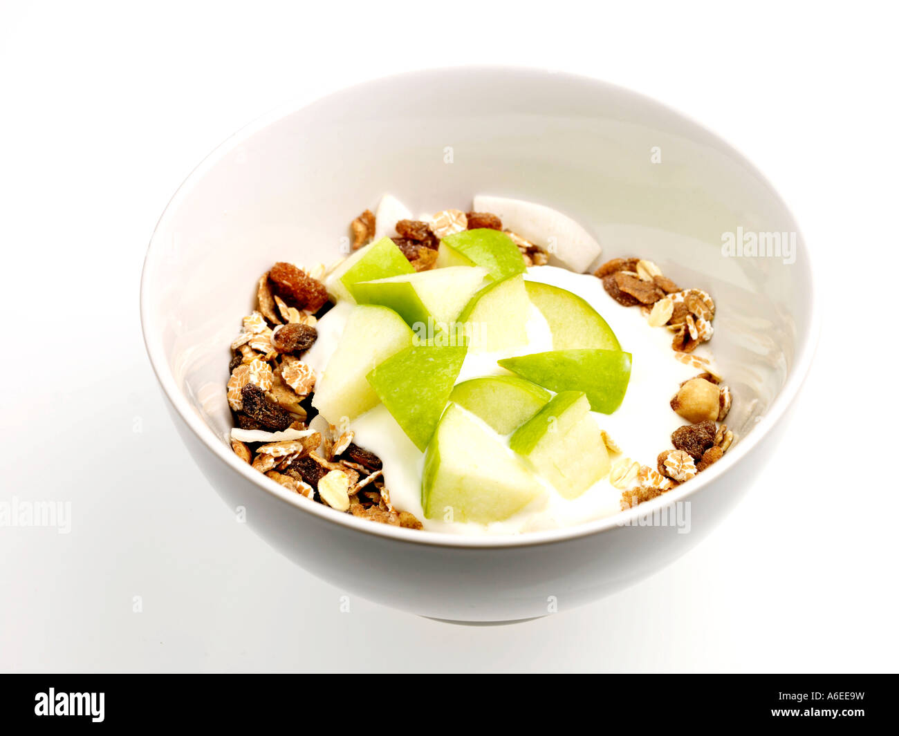 Museli with Chopped Apple Stock Photo - Alamy