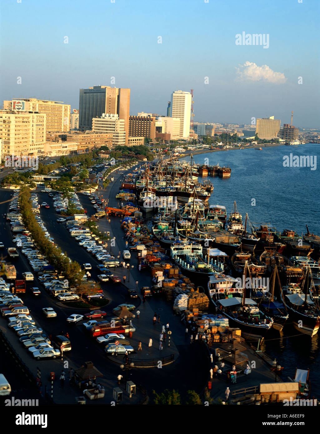 The waterfront of Dubai Creek Dubai United Arab Emirates Stock Photo ...