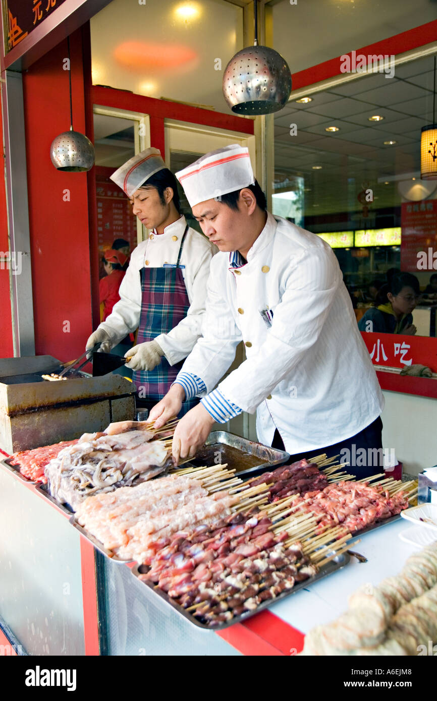 CHINA BEIJING Chinese chefs preparing various organ meats and tiny ...