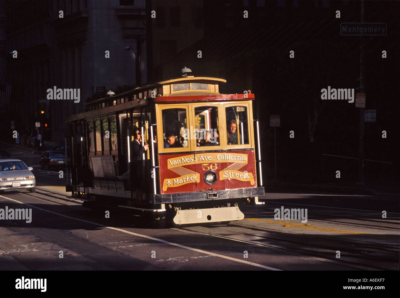 "Cable Car on Nob Hill, San Francisco Stock Photo - Alamy