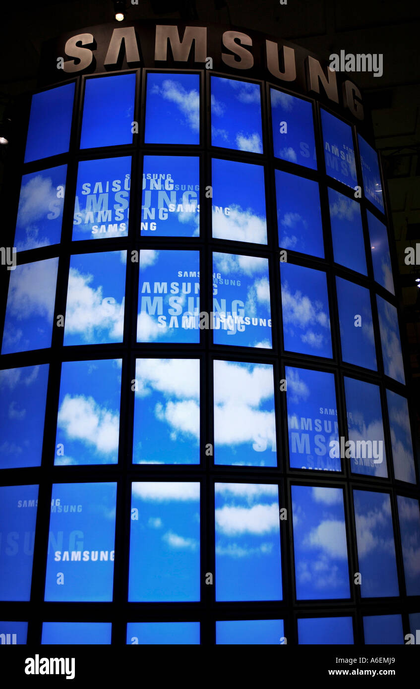 The international radio show Berlin Samsung of monitors Stock Photo - Alamy