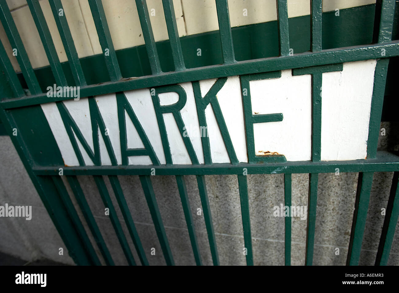 Entrance gate to the Borough Market Stock Photo - Alamy