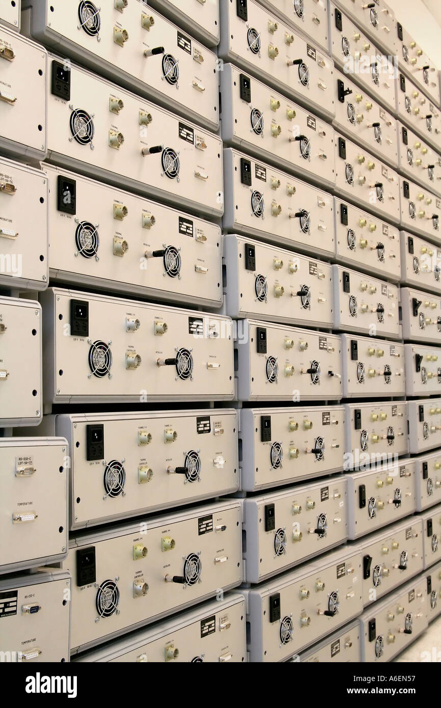pile of used industrial test equipment Stock Photo - Alamy