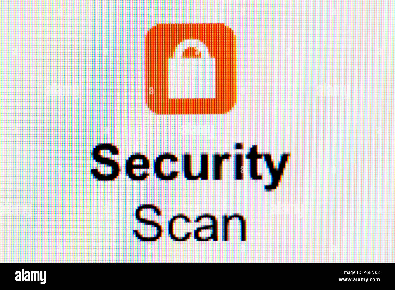 Screenshot Security Scan with lock Logo Stock Photo - Alamy
