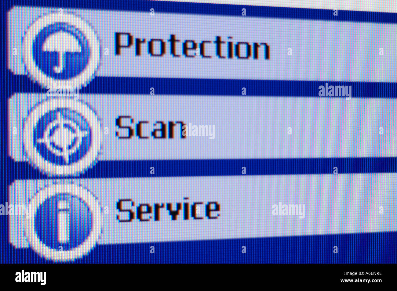 Screenshot Protection Scan Stock Photo - Alamy