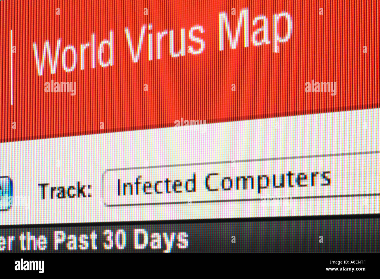 Screenshot world virus map Stock Photo - Alamy