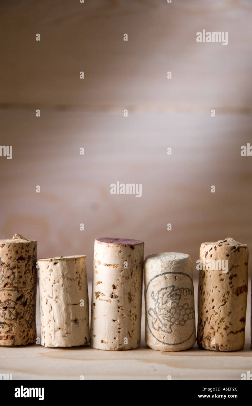 Corks from different wine bottles Stock Photo - Alamy