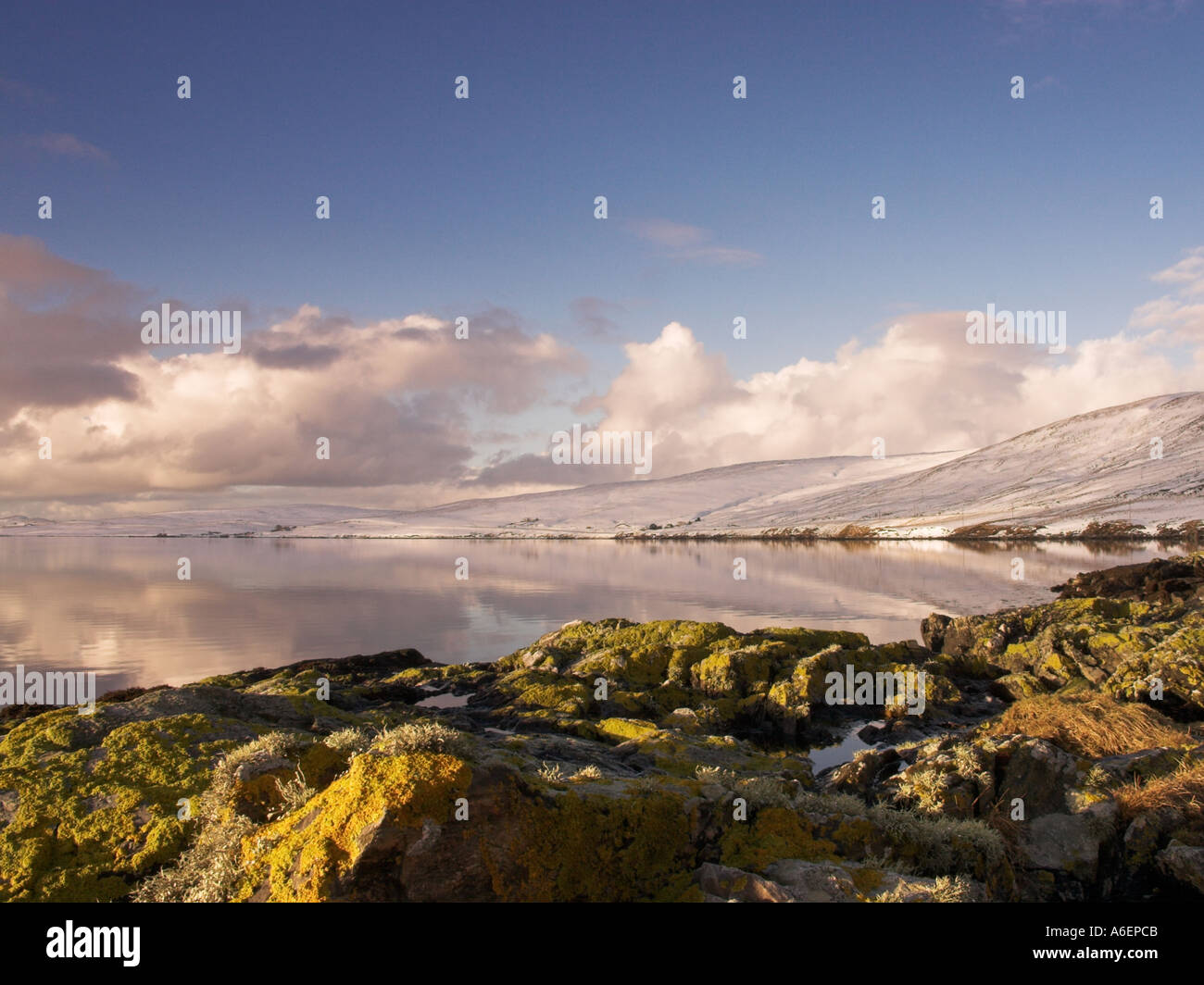 Snow clouds Brae Shetland Stock Photo - Alamy