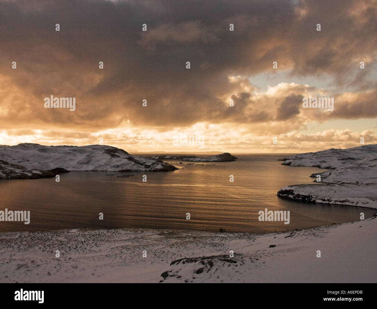 Snow clouds Brae Shetland Stock Photo - Alamy