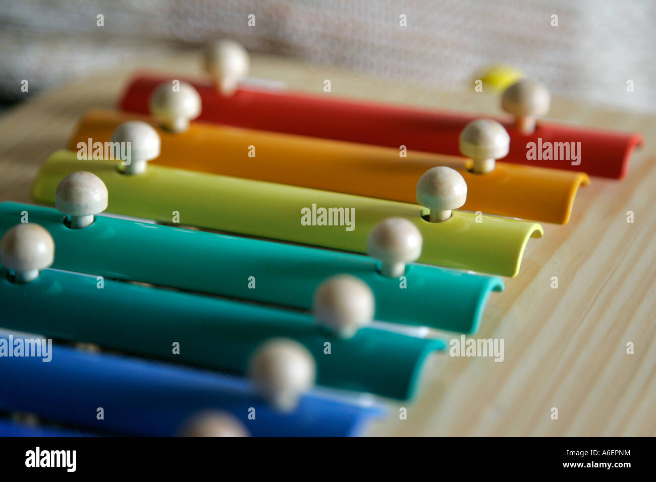 Colorful toy xylophone close up Stock Photo - Alamy