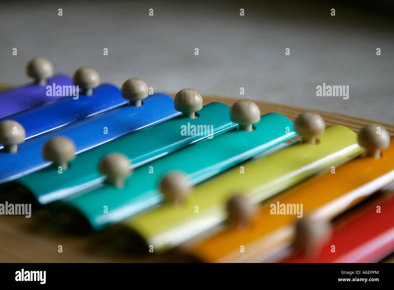 Colorful toy xylophone close up Stock Photo - Alamy