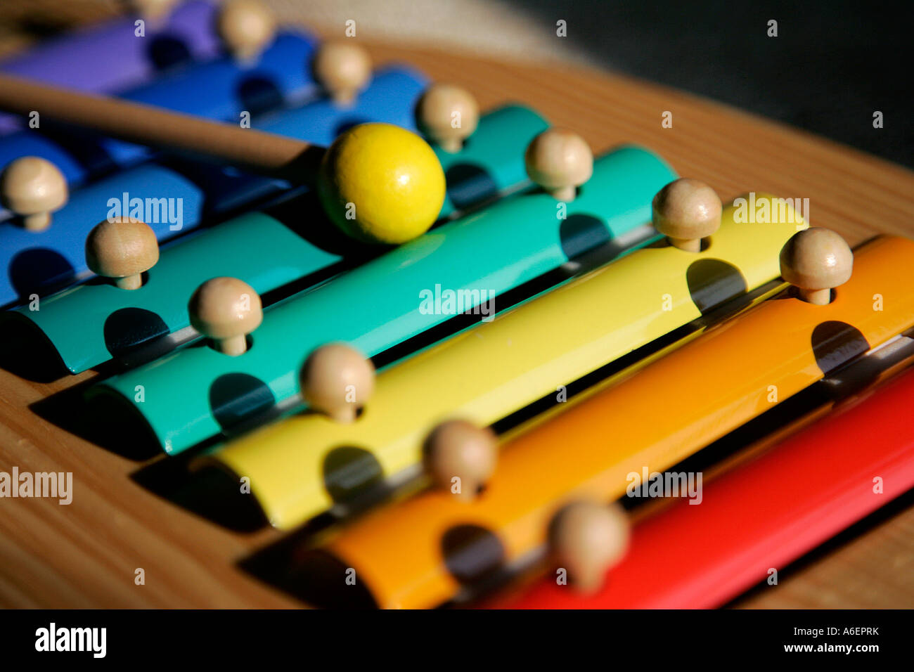 Colorful toy xylophone close up Stock Photo - Alamy