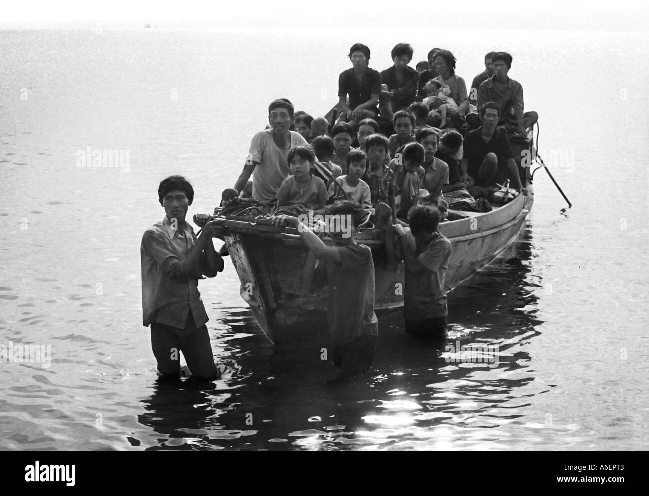 Indochinese boat people Malaysia 1979 Stock Photo - Alamy