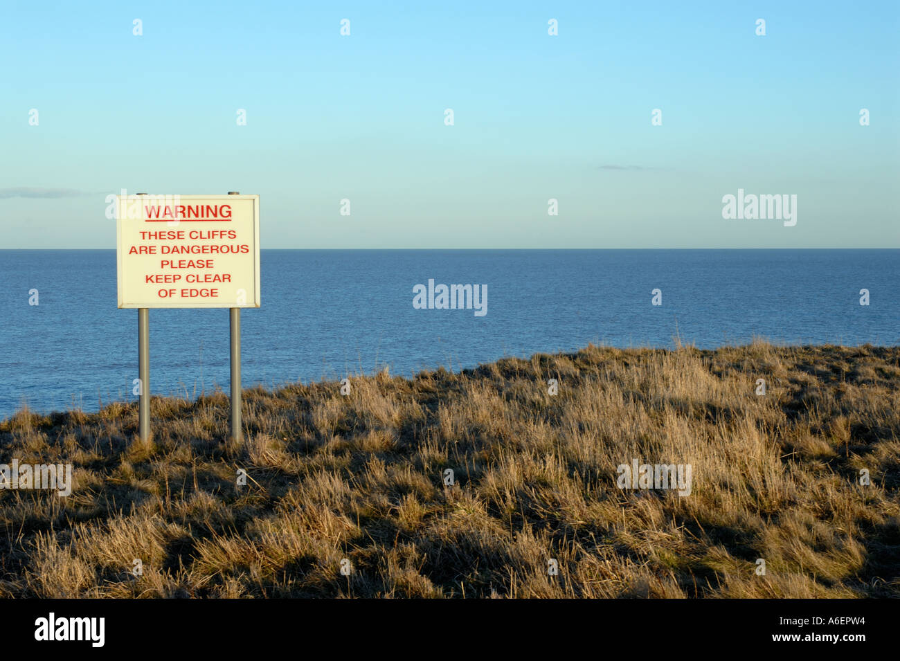 Dangerous cliffs. Walton on the Naze, UK Stock Photo - Alamy