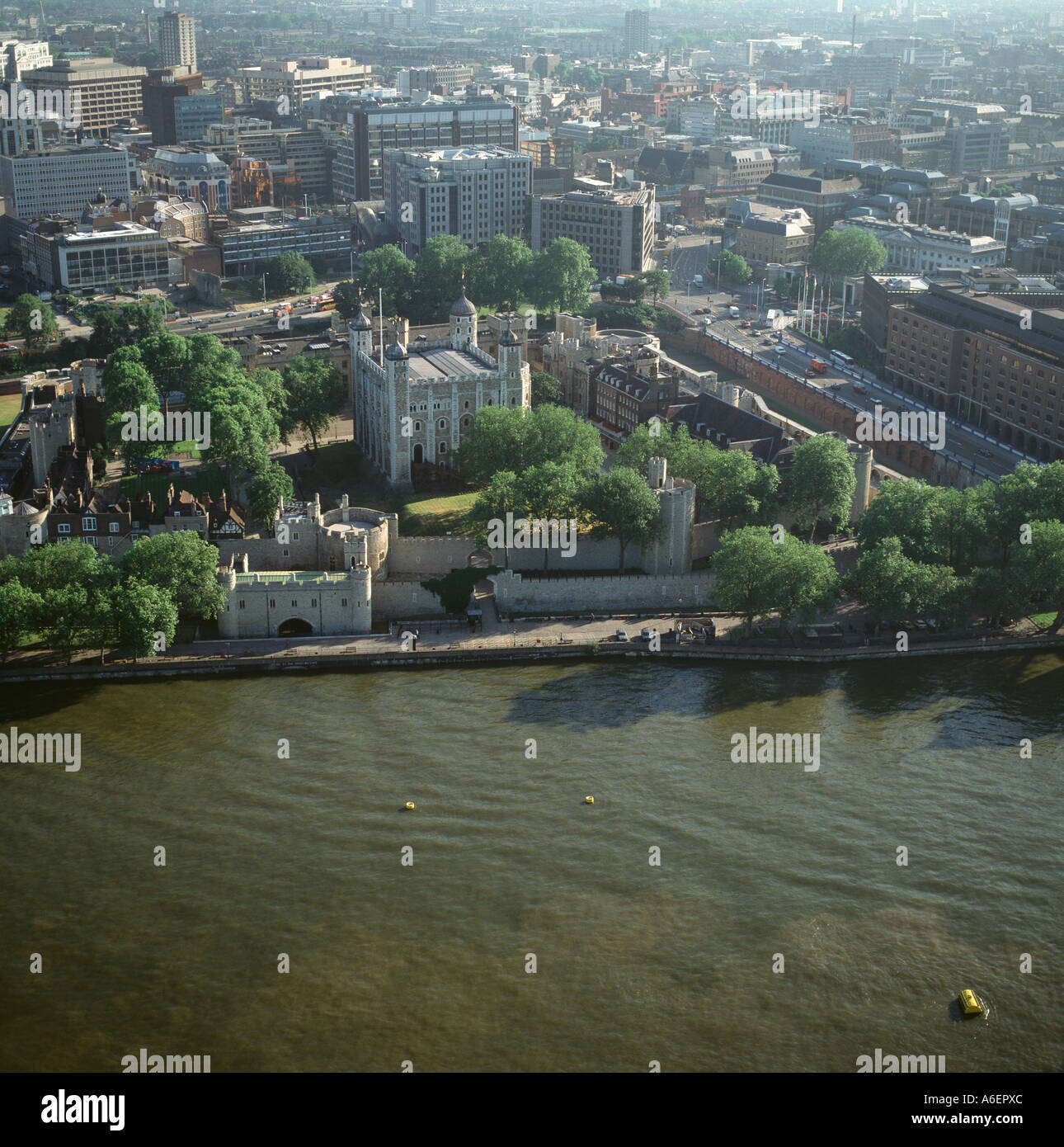 Tower of London River Thames London aerial view Stock Photo - Alamy