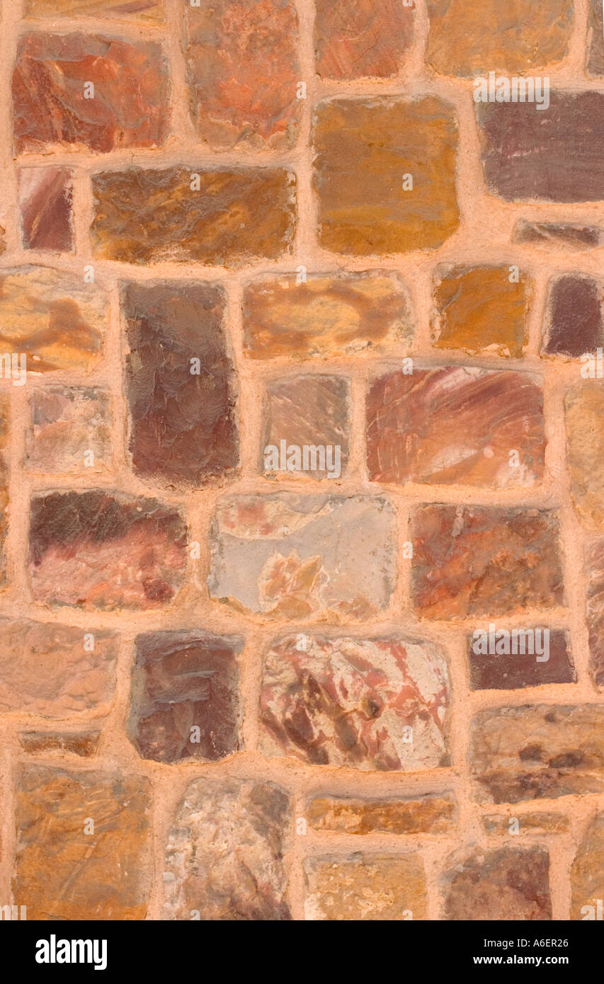 Detail of Stone Wall Stock Photo - Alamy