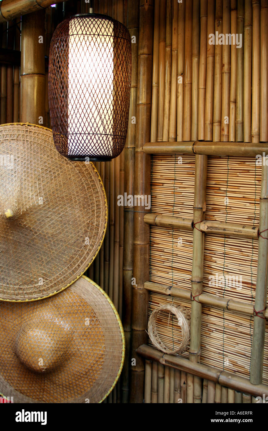 Wood, Bamboo, Light, Agricultural Hats Stock Photo - Alamy