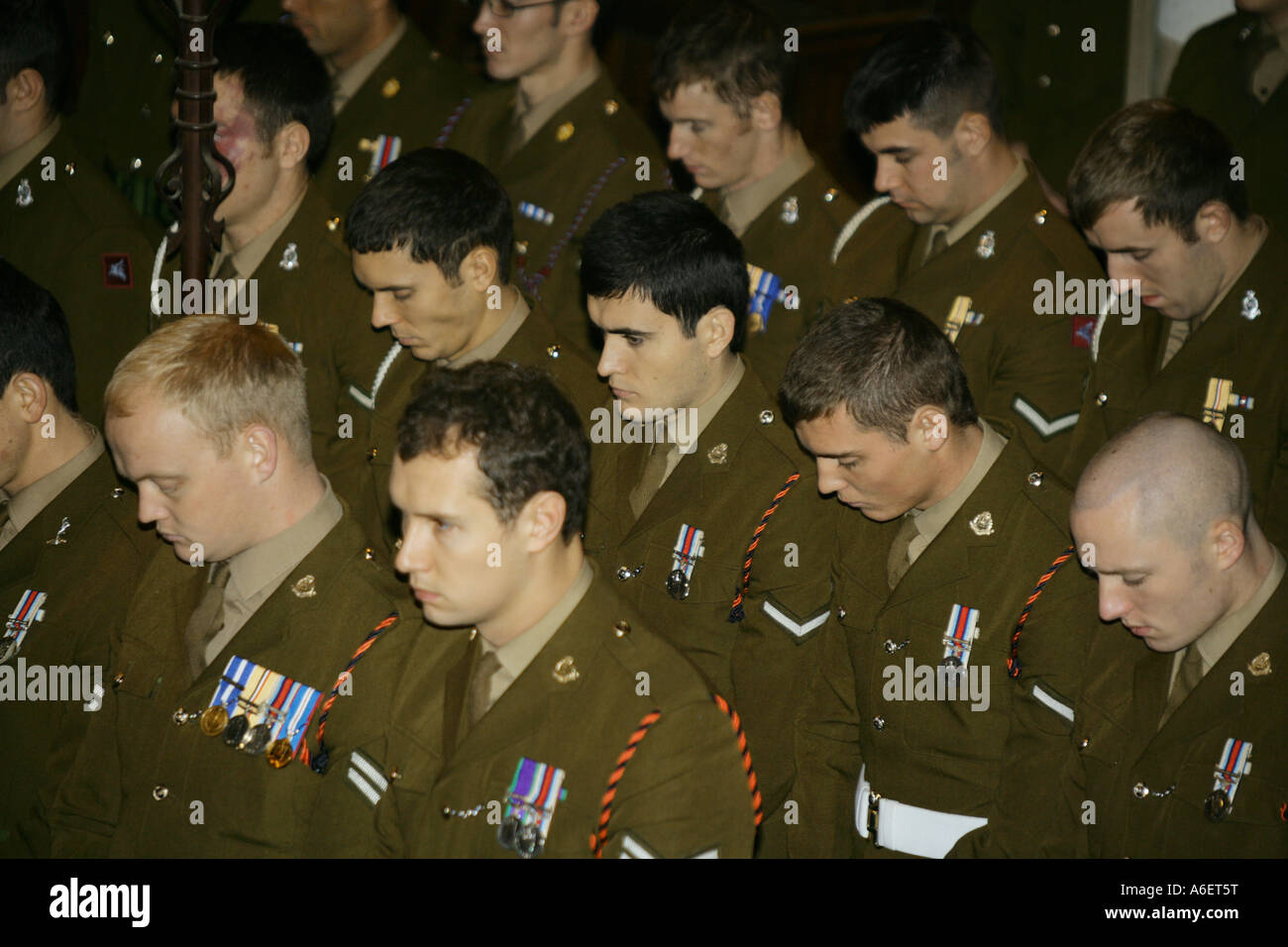 Soldiers from the 16th Air Assault Brigade attend a service of ...