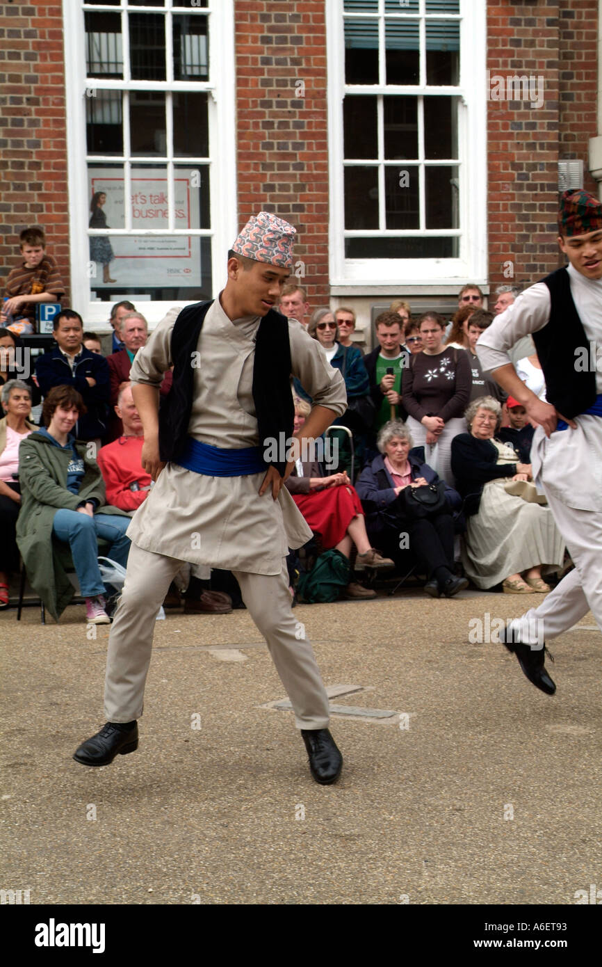 Soldiers from the Gurkha Regiment perform a ritual Nepalese dance at a ...