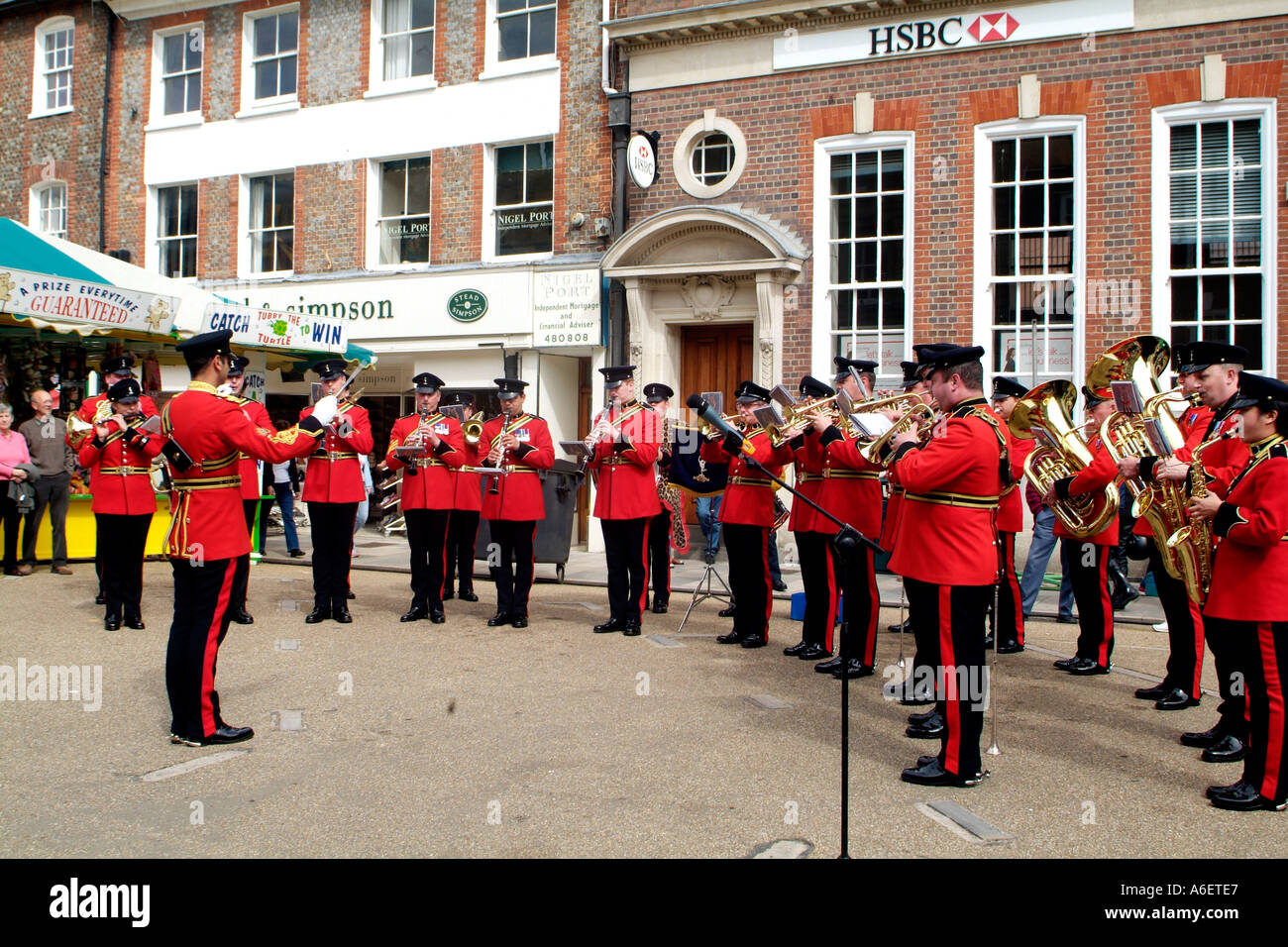 Military Bandsman of the Royal Signals Regiment in Bristol Stock Photo ...