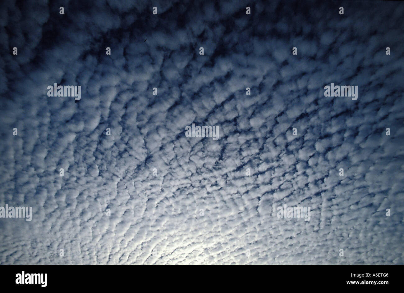 Patch work Cirrocumulus clouds Stock Photo - Alamy