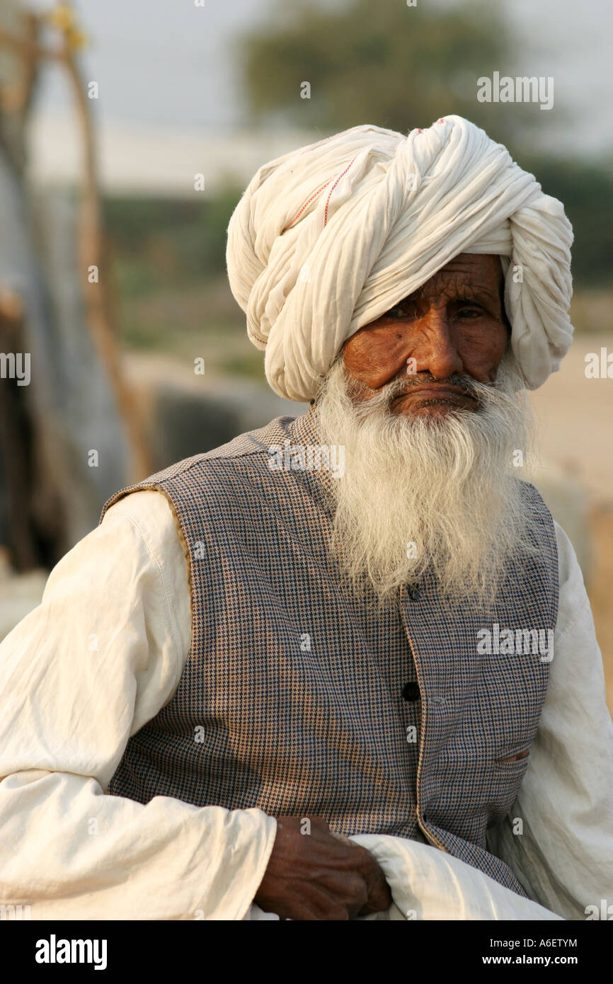 An elder of the nomadic Mir tribal group of tribal people in the Little ...