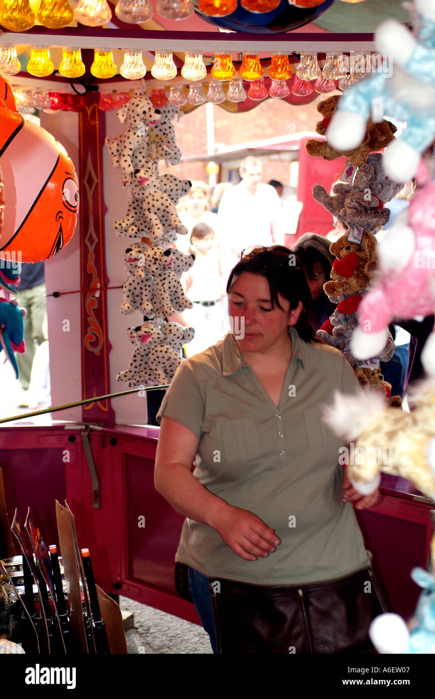 Female Amusement Park worker Stock Photo - Alamy