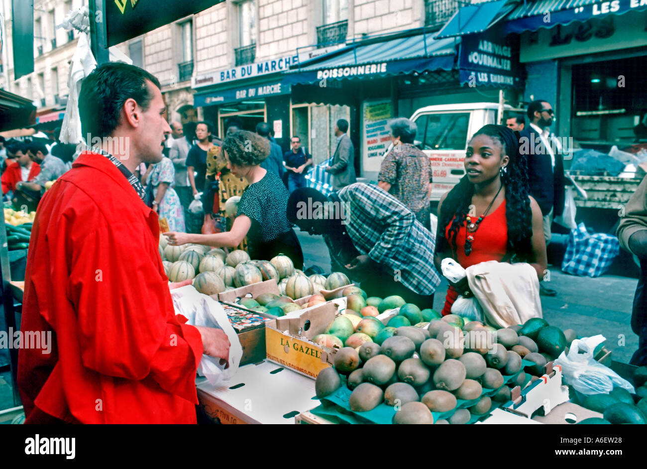 Multicultural Paris France, French African Woman, Grocery Shopping ...
