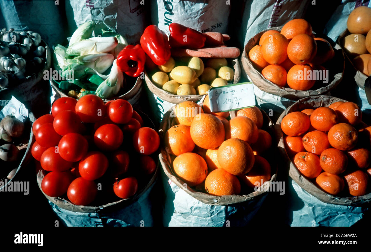 Fresh Fruit Vegetables "Paris France" Shopping Outdoor "Food Market" on ...