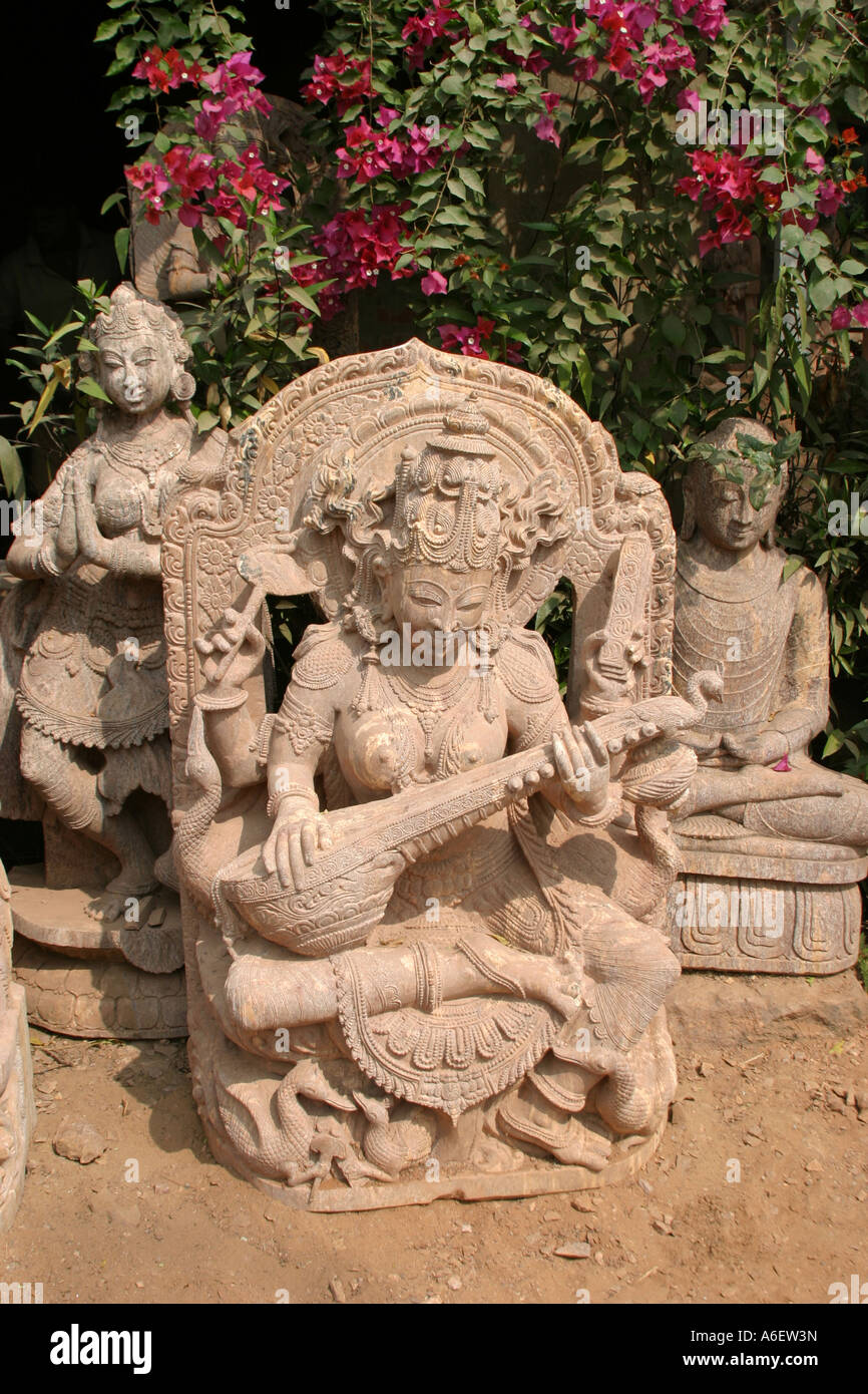 Examples of modern stone hindu sculptures Stock Photo - Alamy