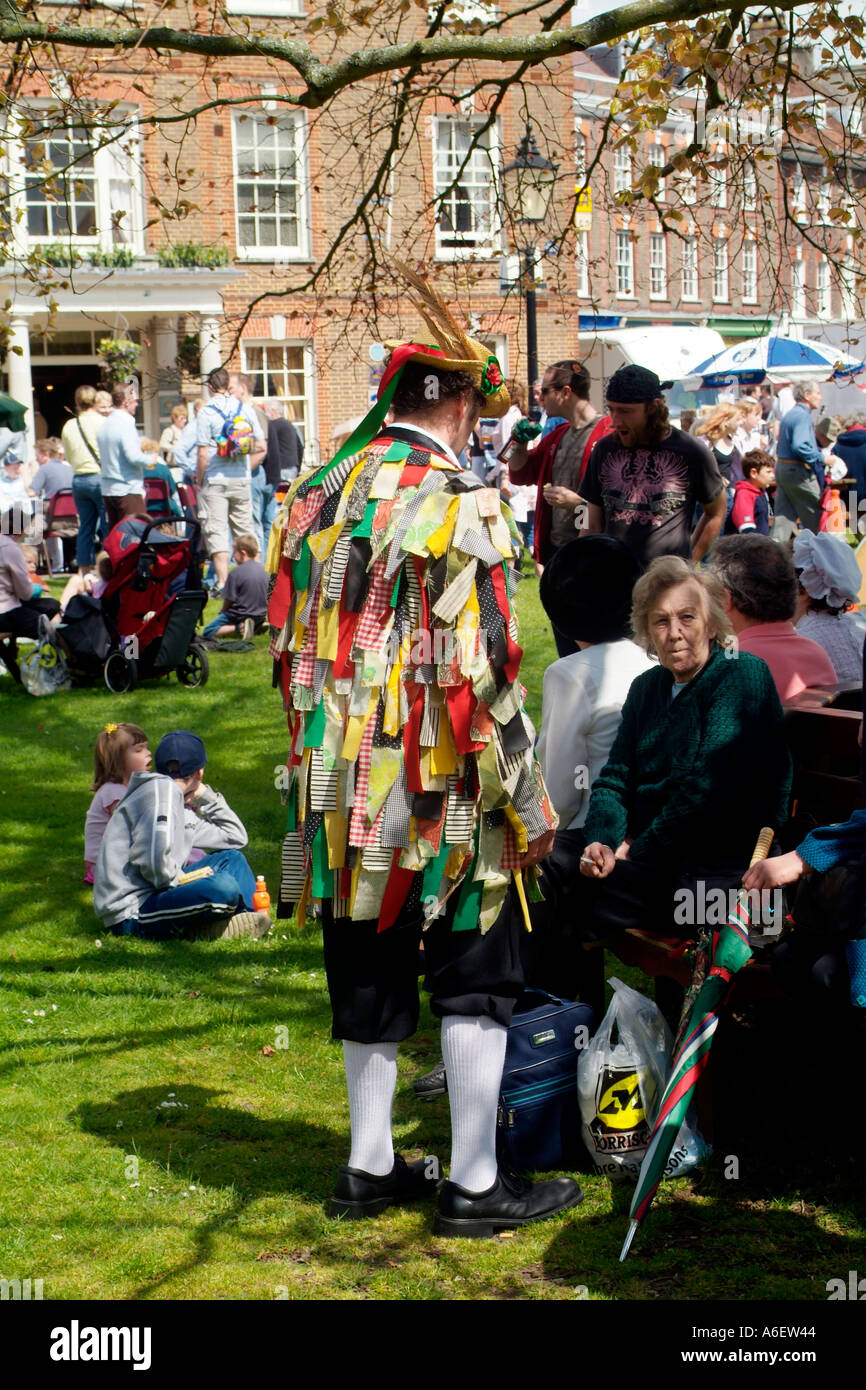 Traditional Morris men Dancers perform a traditional Pagan routine ...