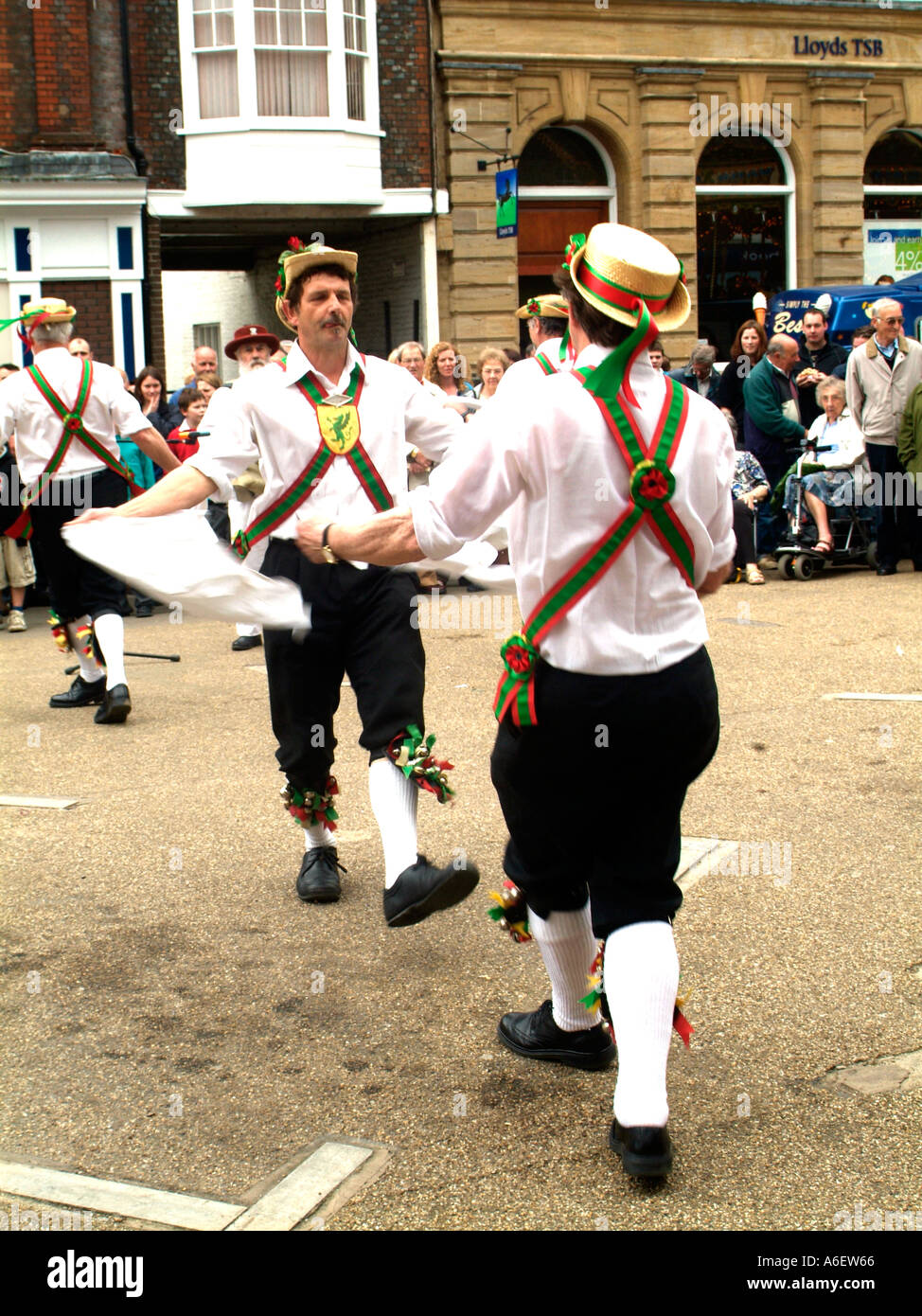 Traditional Morris men Dancers perform a traditional Pagan routine ...